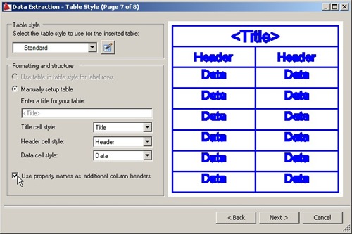 Create a Report Table with Data Extraction | CADnotes